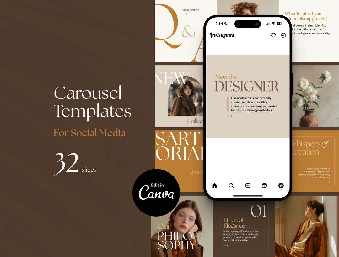 Luxury Marketing Carousel Templates, Canva Templates, Ad Carousel ...