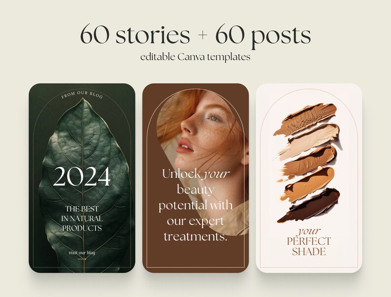 Skincare Social Posts, Beauty Instagram Stories, Canva Templates ...