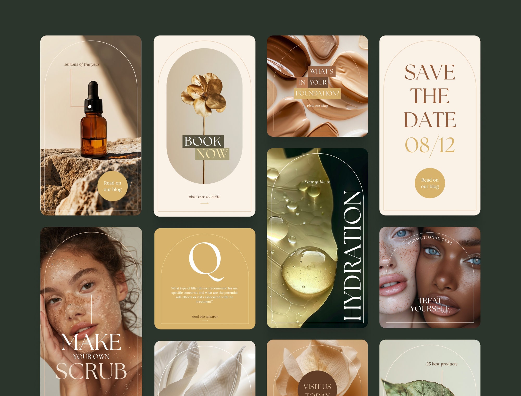 Skincare Social Posts, Beauty Instagram Stories, Canva Templates ...