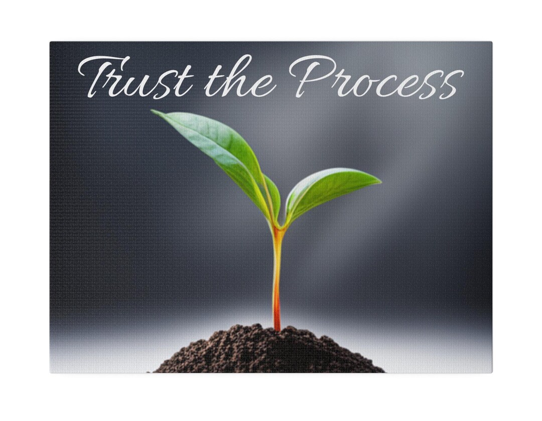 Trust the Process Motivational Wall Art Matte Canvas, Stretched, 0.75 ...