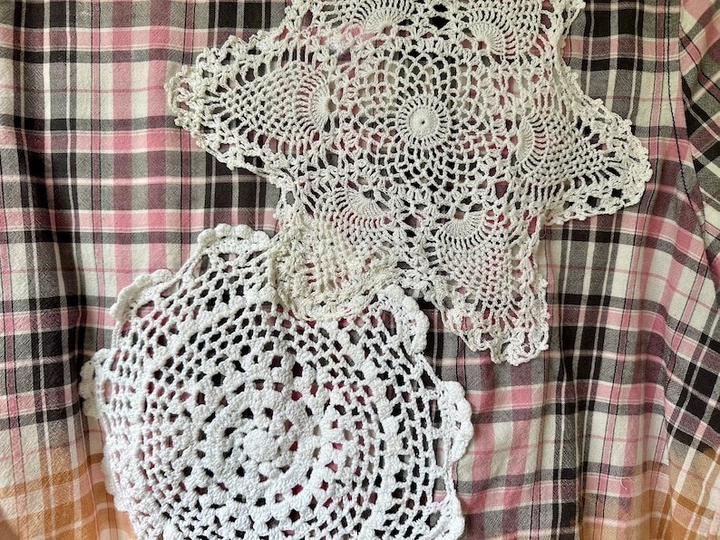 Upcycled, Repurposed, Bleached, Cotton Shirt, Embellished With Doilies ...