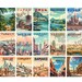100 Travel Poster Set 1| Retro Aesthetic | Travel Wall Prints | Travel ...