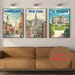 100 Travel Poster Set 1| Retro Aesthetic | Travel Wall Prints | Travel ...