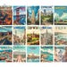 100 Travel Poster Set 1| Retro Aesthetic | Travel Wall Prints | Travel ...