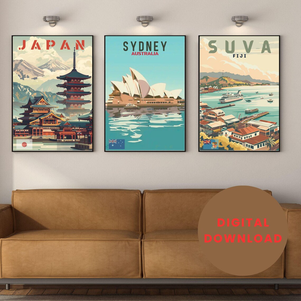 100 Travel Poster Set 1| Retro Aesthetic | Travel Wall Prints | Travel ...