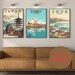 100 Travel Poster Set 1| Retro Aesthetic | Travel Wall Prints | Travel ...