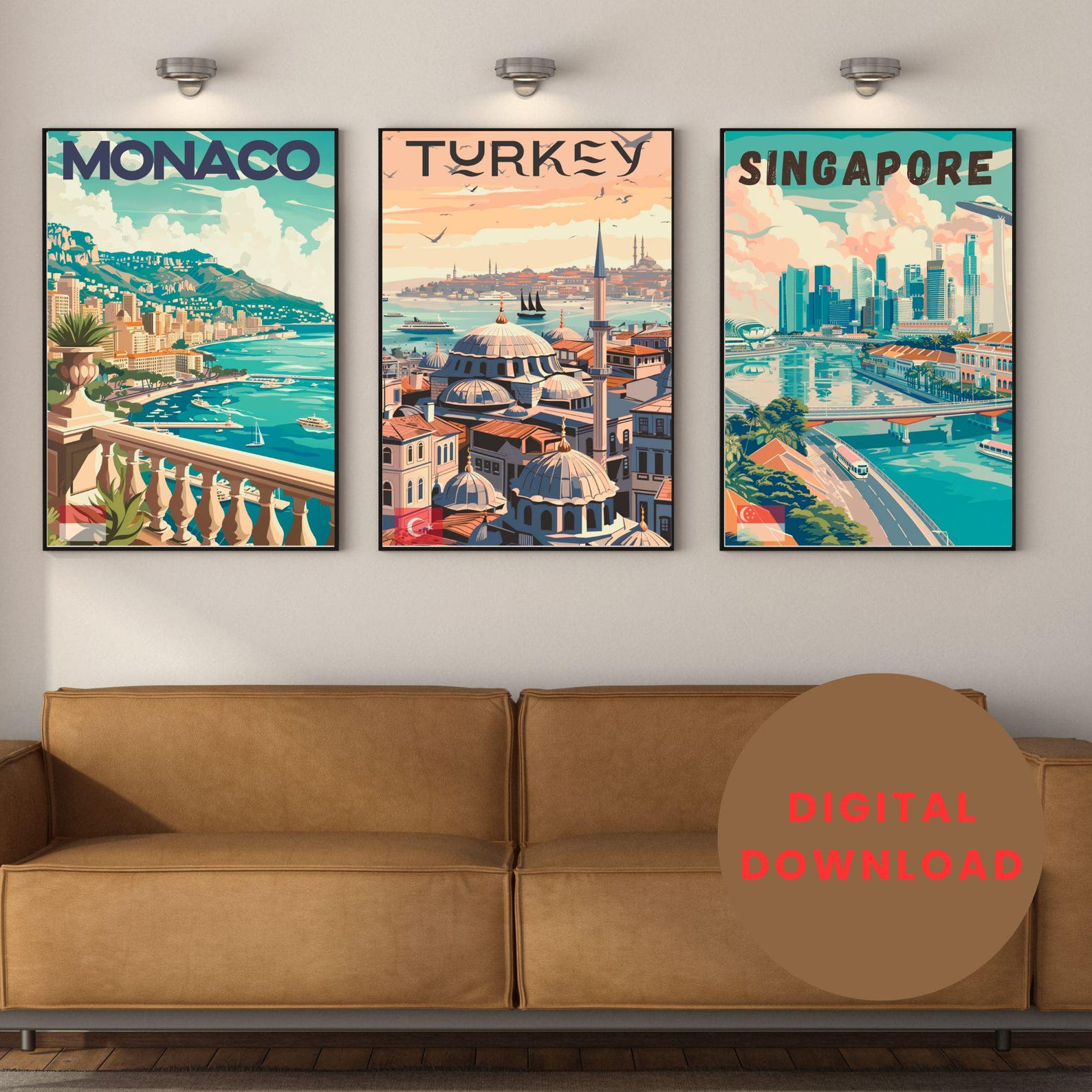 100 Travel Poster Set 1 Retro Aesthetic Travel Wall Prints Travel Home ...