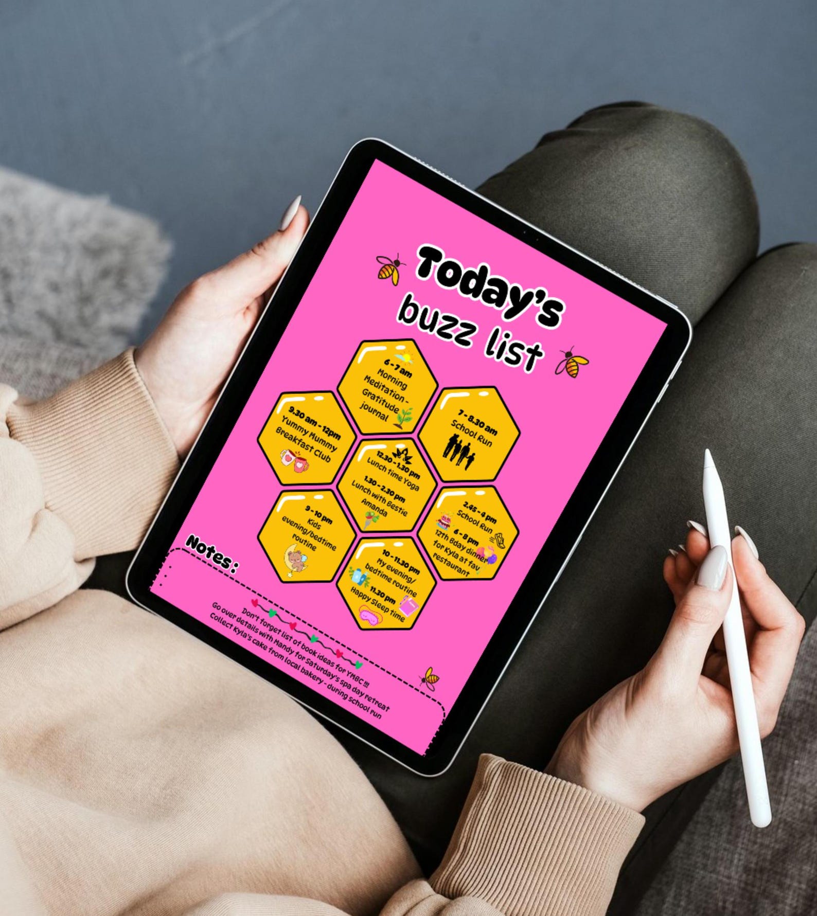 Today's Buzz List to Do List Template Digital Daily Planner Printable ...