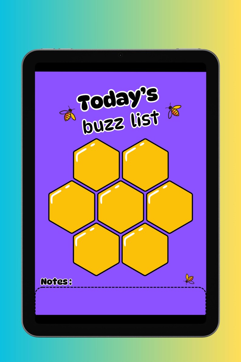 Today's Buzz List | to Do List Template | Digital Daily Planner ...