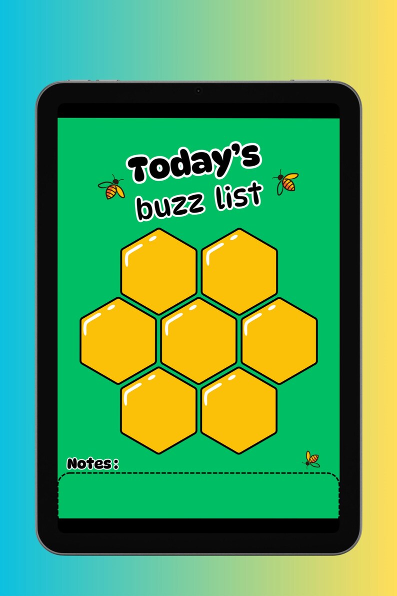 Today's Buzz List to Do List Template Digital Daily Planner Printable ...