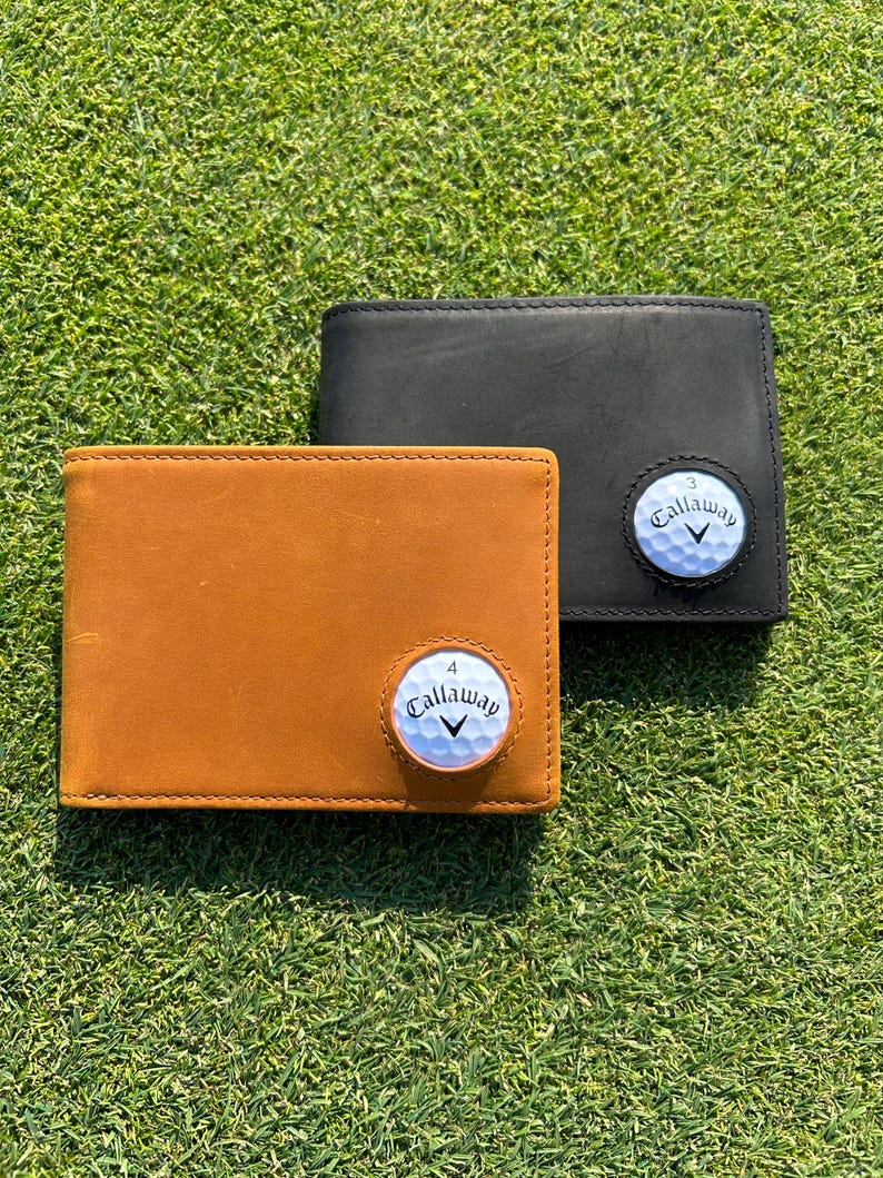 Custom Golf Ball Wallet | Personalized Leather Wallet | REAL Golf Ball ...