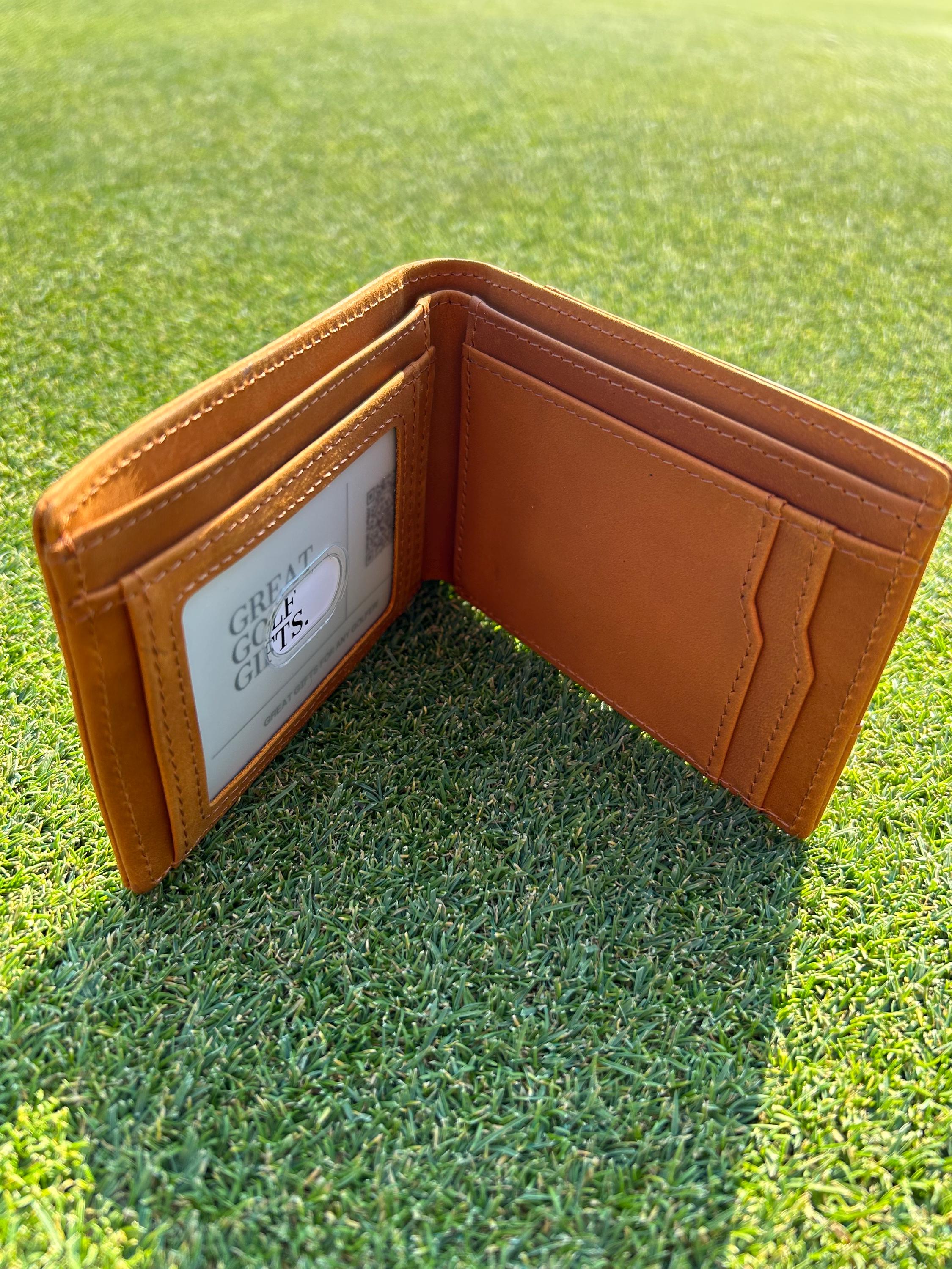 Custom Golf Ball Wallet | Personalized Leather Wallet | REAL Golf Ball ...
