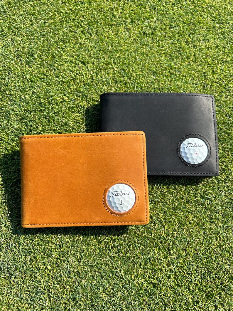 Custom Golf Ball Wallet | Personalized Leather Wallet | REAL Golf Ball ...