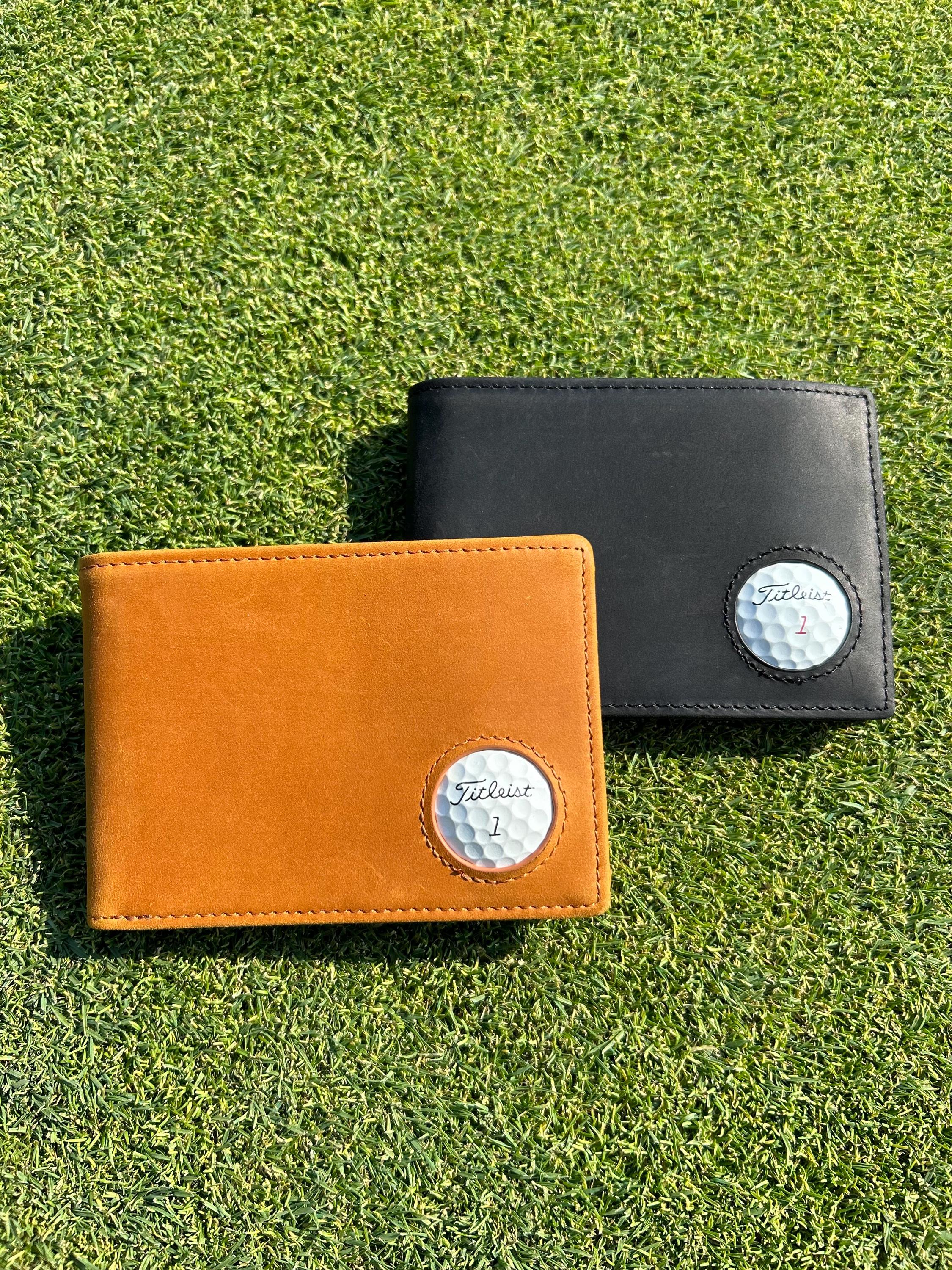 Custom Golf Ball Wallet | Personalized Leather Wallet | REAL Golf Ball ...