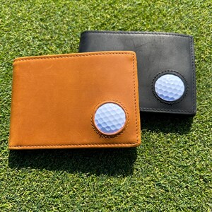 Custom Golf Ball Wallet | Personalized Leather Wallet | REAL Golf Ball ...