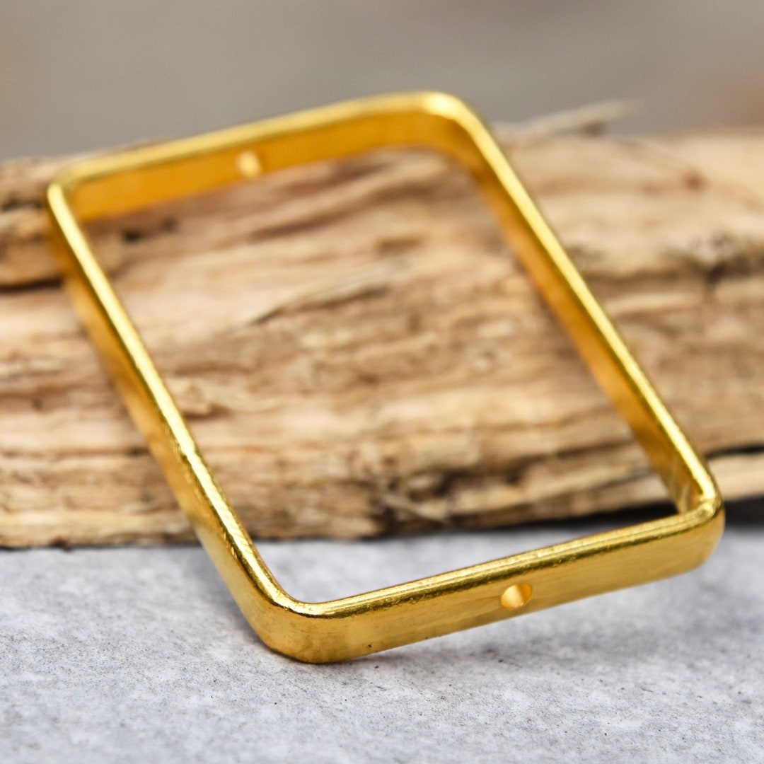 Awesome Gold Plated Rectangle Bead Frame ~32x45mm ~ Sold Individually ...