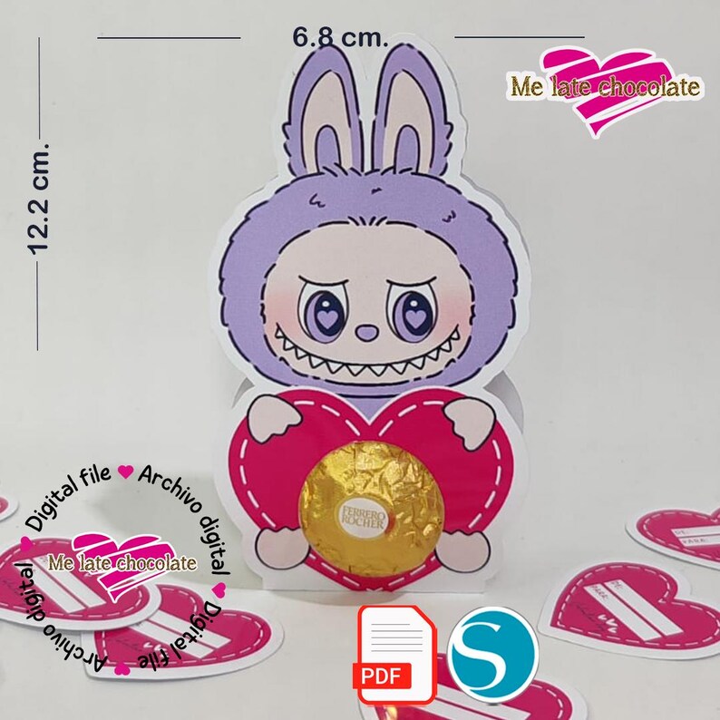 Labubu Valentine's Day Chocolate Holder - Etsy