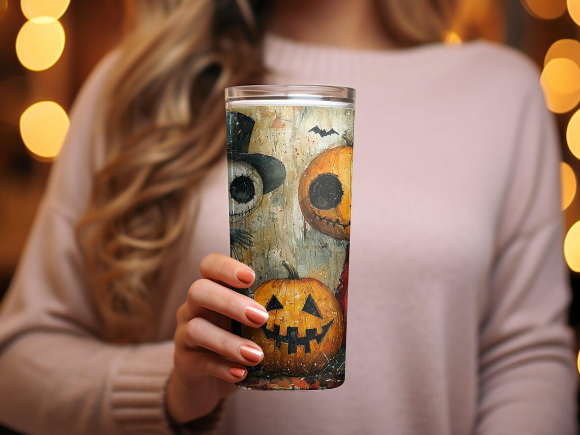 Halloween Creepers Tumbler Wrap PNG Digital Download for 20 Oz Skinny ...