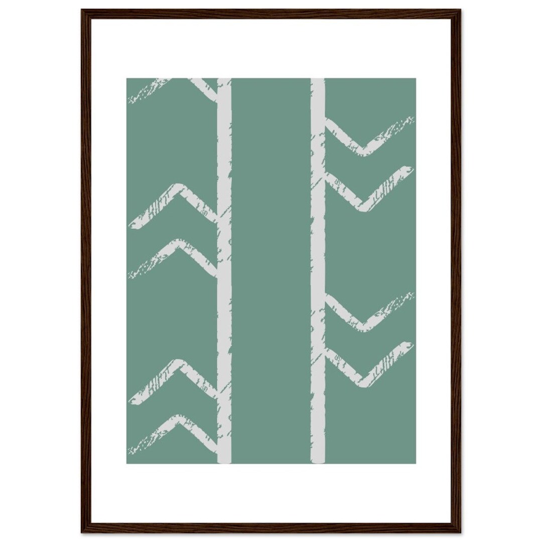 Mint Rune Minimal Pattern Framed Wall Art Decor Print - Etsy