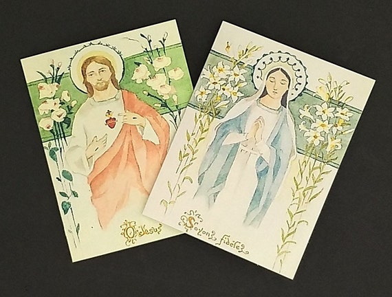 10 Notecards of Jesus and Mary | Etsy