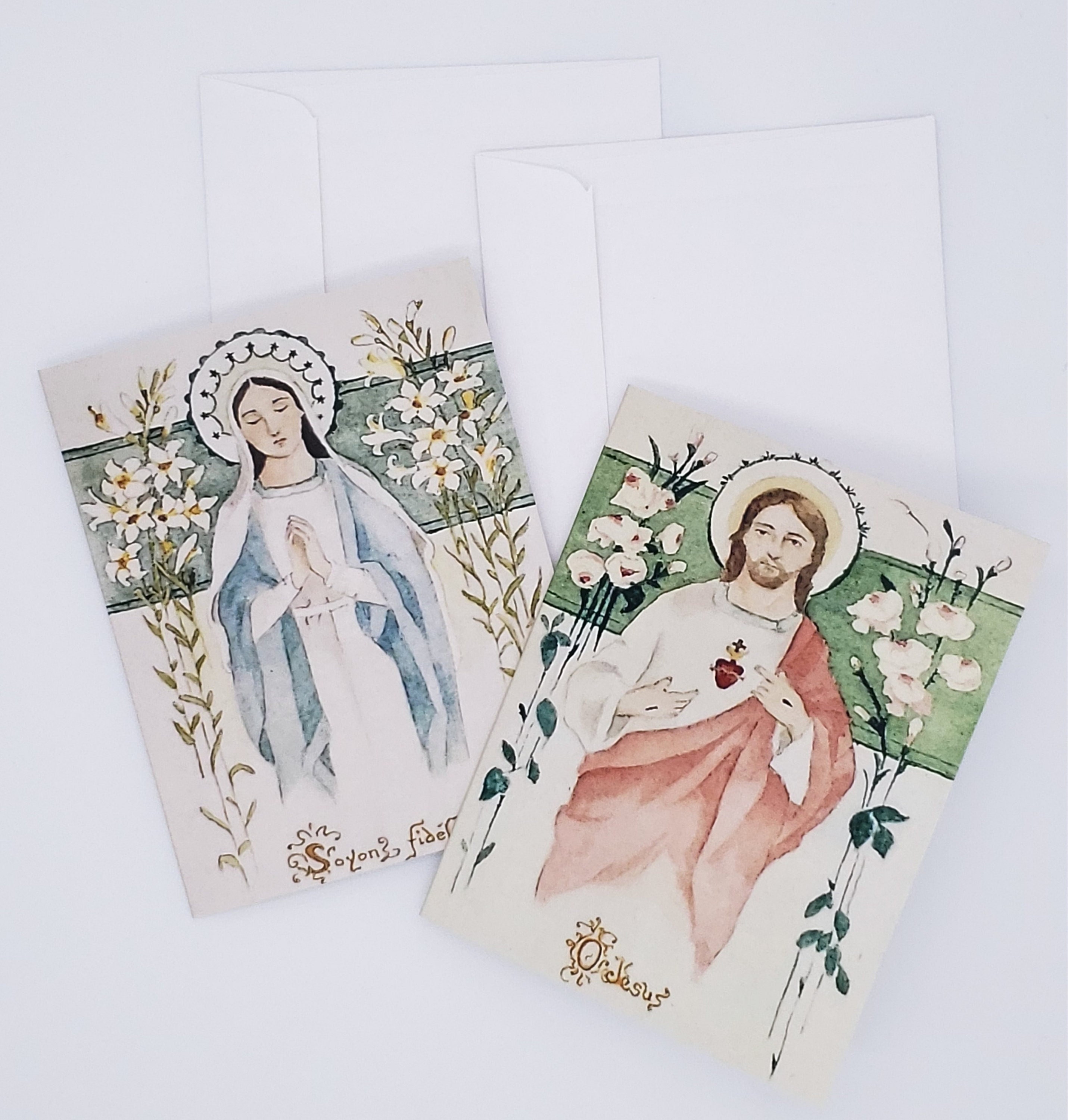 10 Notecards of Jesus and Mary - Etsy