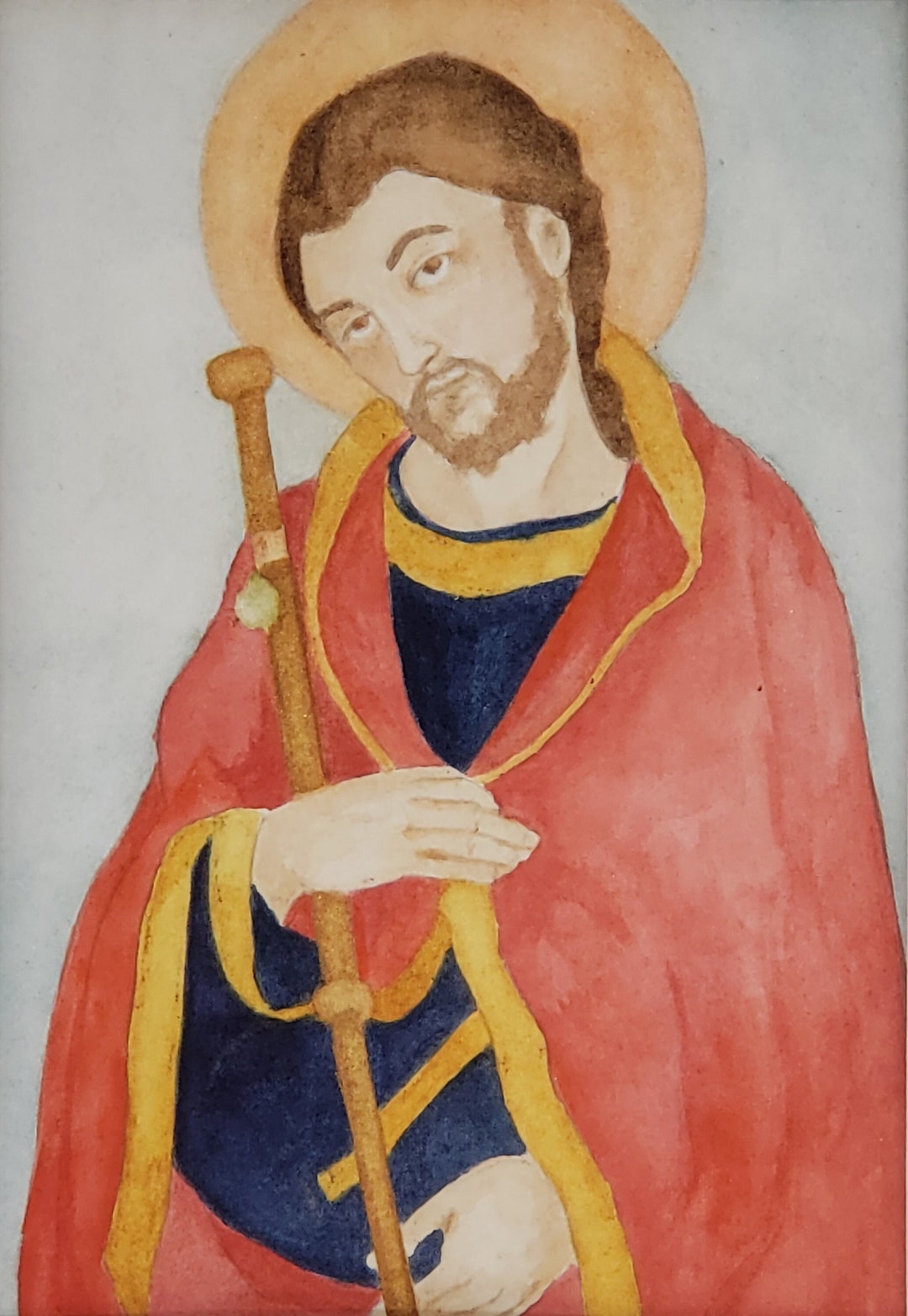 Saint James Watercolor Painting (4 1/2" X 6 1/2" Painting Size, Outside ...