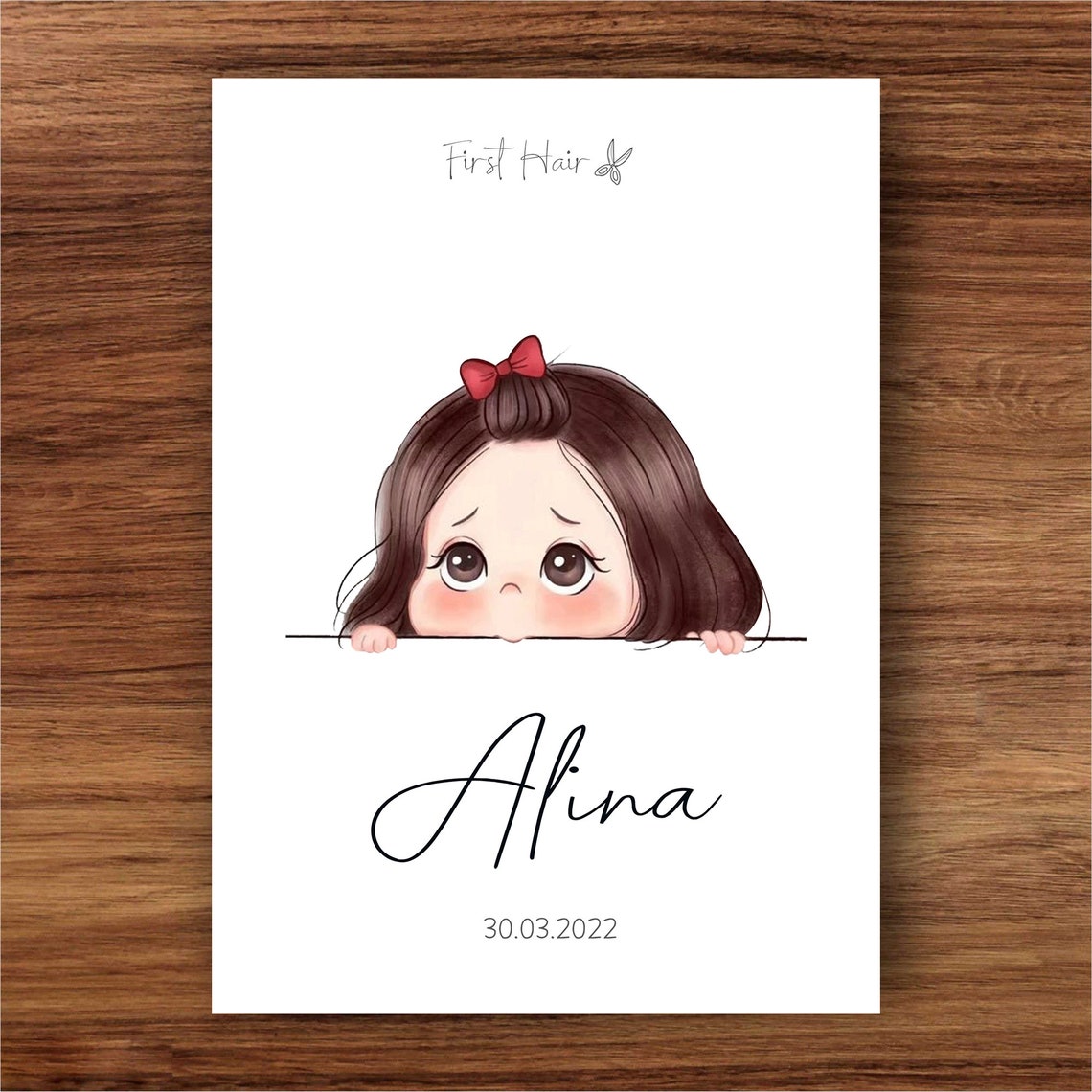 Personalized Child's First Haircut Keepsake Digital Printing - Baby ...