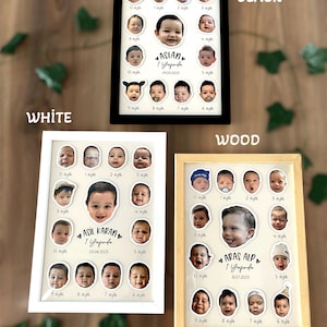 Baby First Year Personalized Frame - Newborn Photos and One Year ...