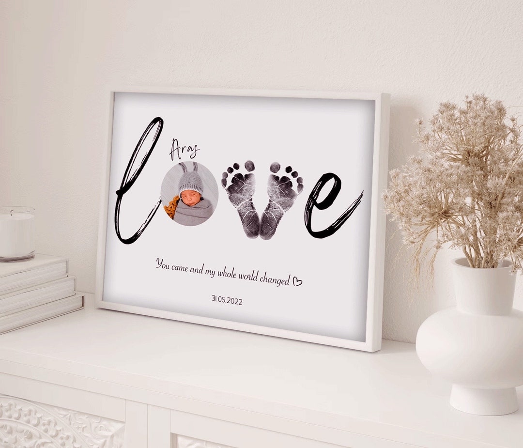 New Baby Gift | New Baby Print | Nursery Print | Baby Footprints ...