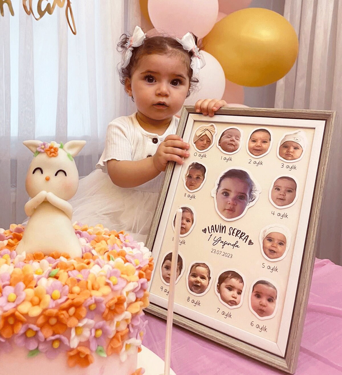 Baby First Year Personalized Frame - Newborn Photos and One Year ...