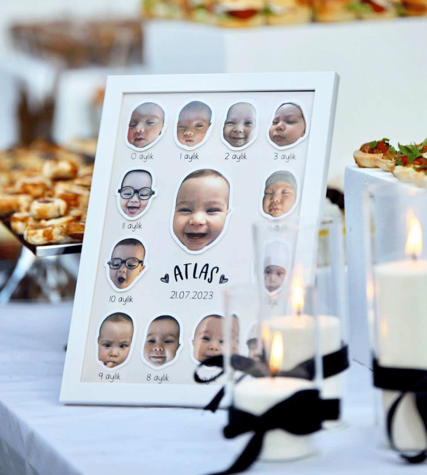 Baby First Year Personalized Frame - Newborn Photos and One Year ...