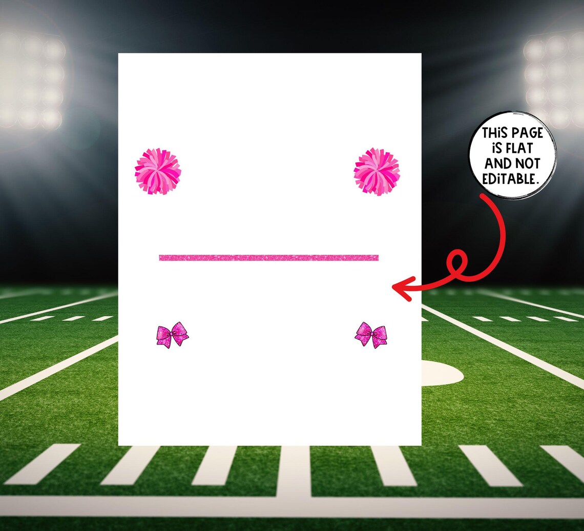 PINK Cheerleading Raffle Fundraiser Template | Cheer Coach | Cheer ...