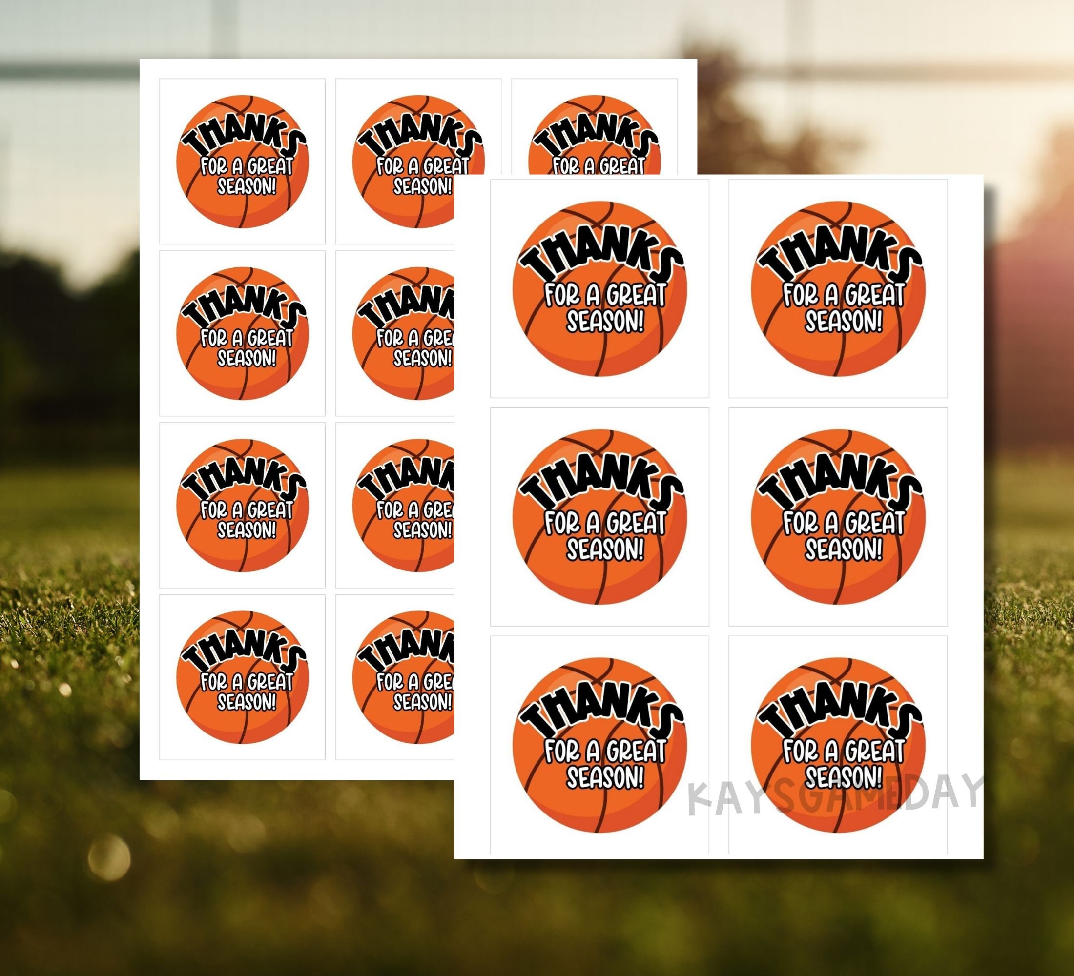 Printable End of Season Basketball Tags | Thanks for a Great Season ...