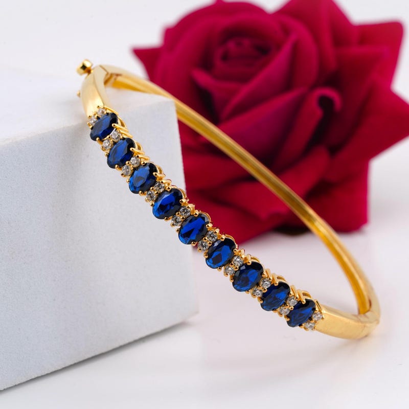 Blue Gold Bracelet - Etsy