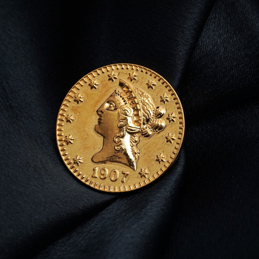 1907 Gold Eagle Coin, United States of American Coin, 10 Dollar Liberty ...