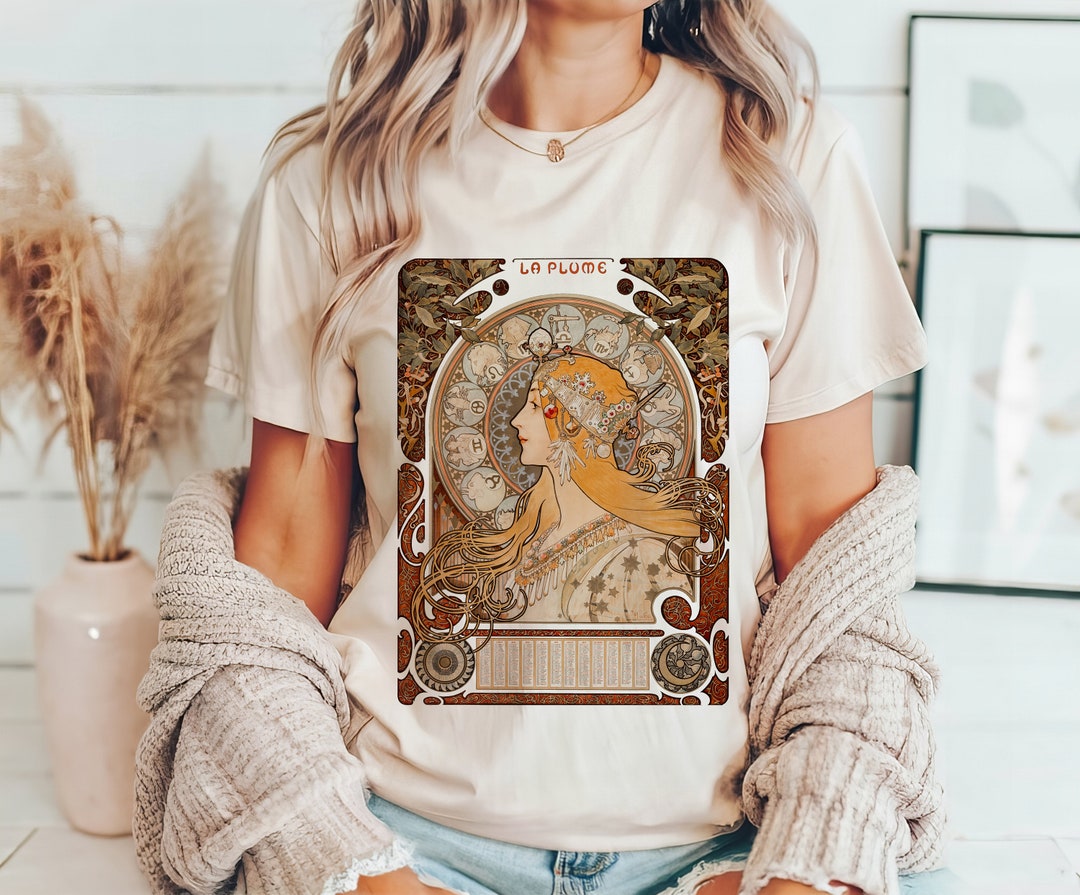 Art Nouveau Shirt, Alphonse Mucha Shirt, Aesthetic Clothes, Art History ...