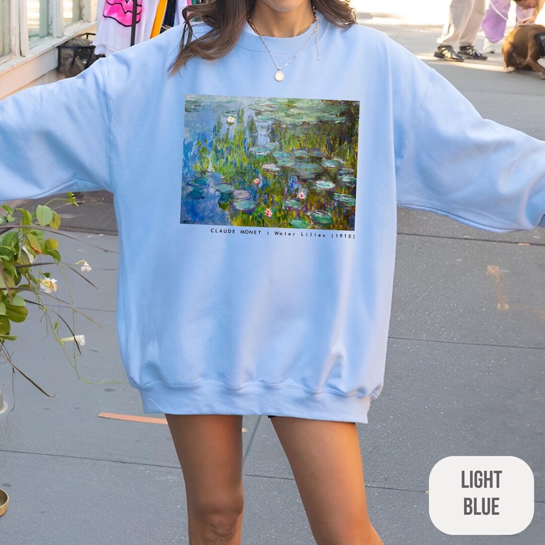Claude Monet Water Lilies Sweatshirt, Art Apparel, Art Lovers Gift ...