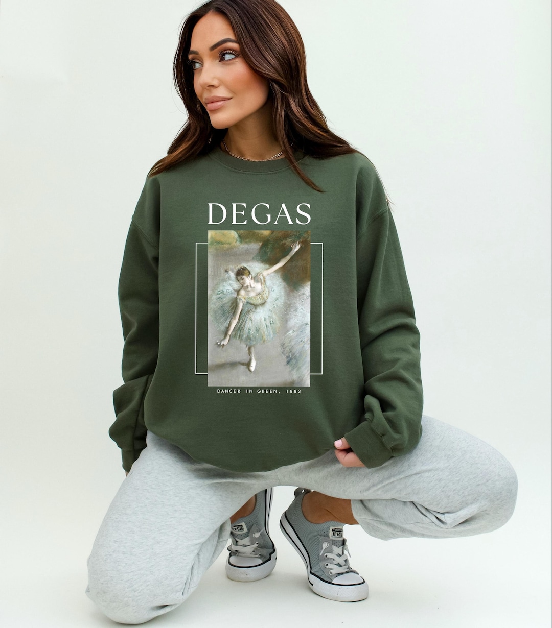 Edgar Degas Sweatshirt, Dancer in Green, Coquette Sweatshirt, Ballet ...