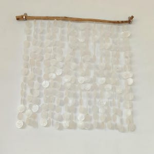 Natural Capiz Shell Curtain: Coastal Wall Art Decor - Etsy