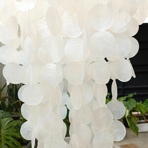 Custom Capiz Shell Chandelier, Lamp Shade, Lighting Pendant, Boho ...