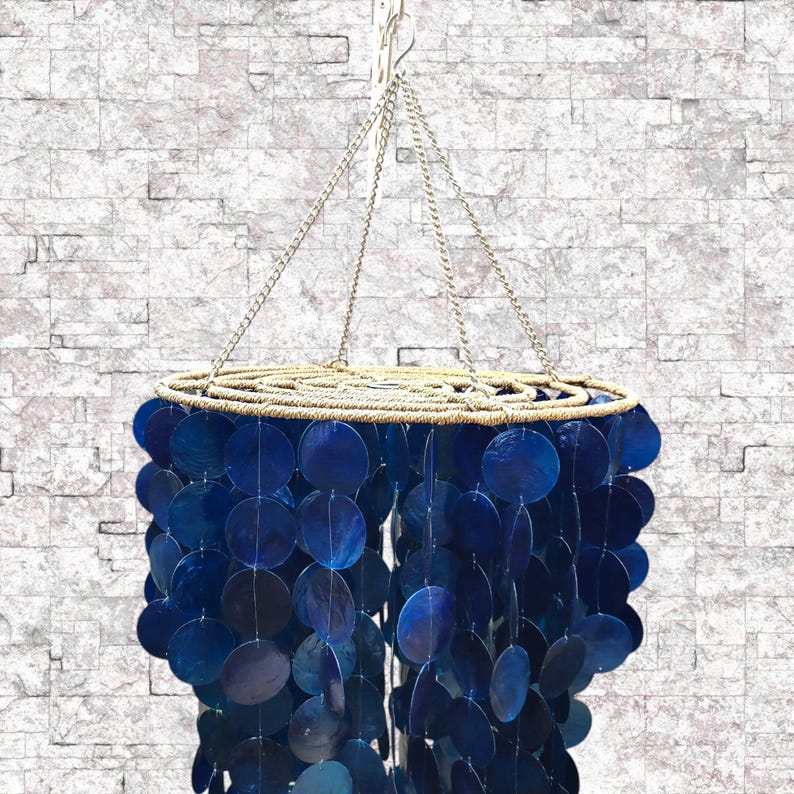 Capiz Shell Chandelier Wind Chime Costal Décor & Boho Décor for Beach ...