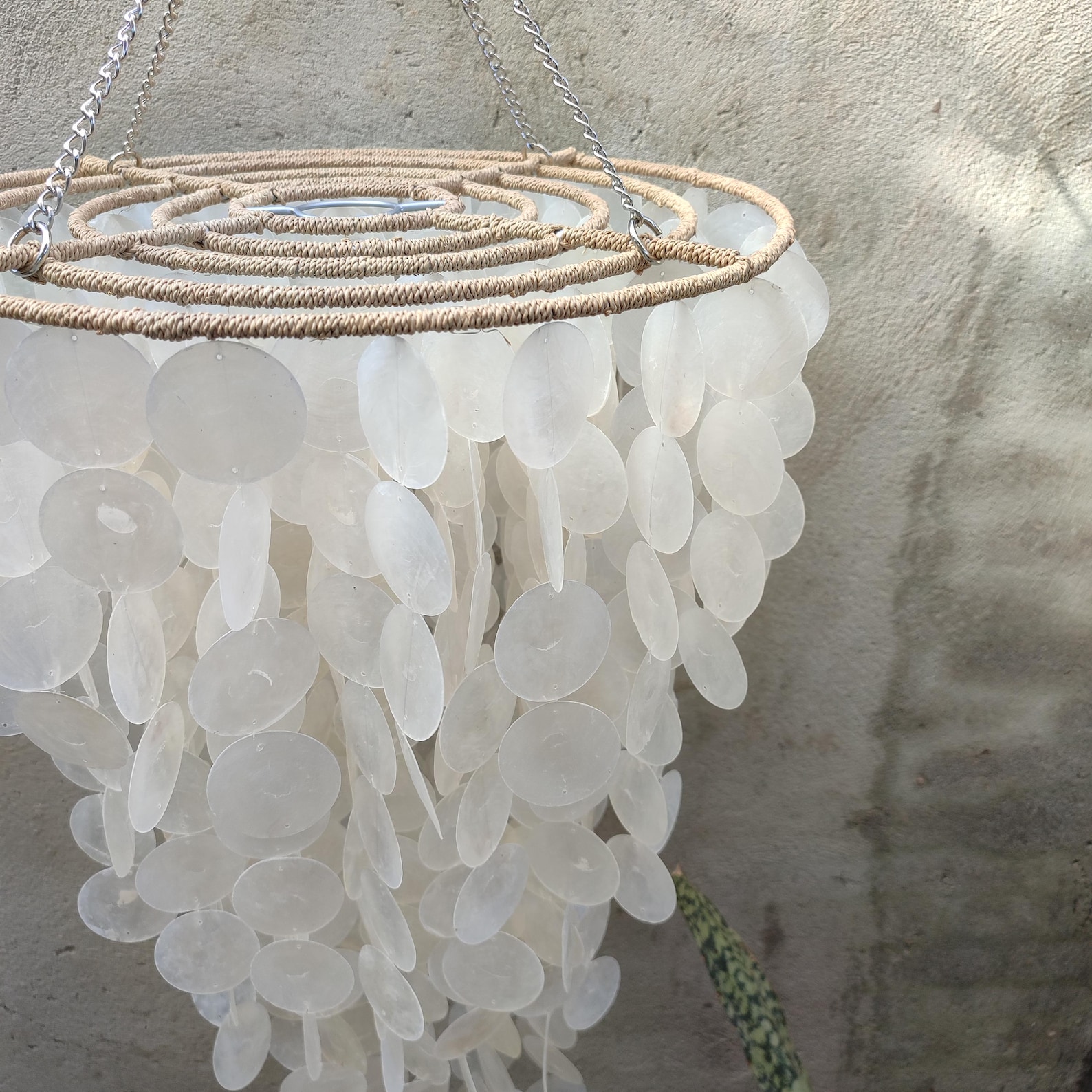 Custom Capiz Shell Chandelier, Lamp Shade, Lighting Pendant, Boho ...
