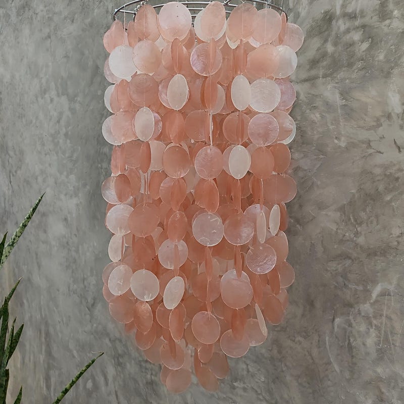 Capiz Chandelier White - Etsy