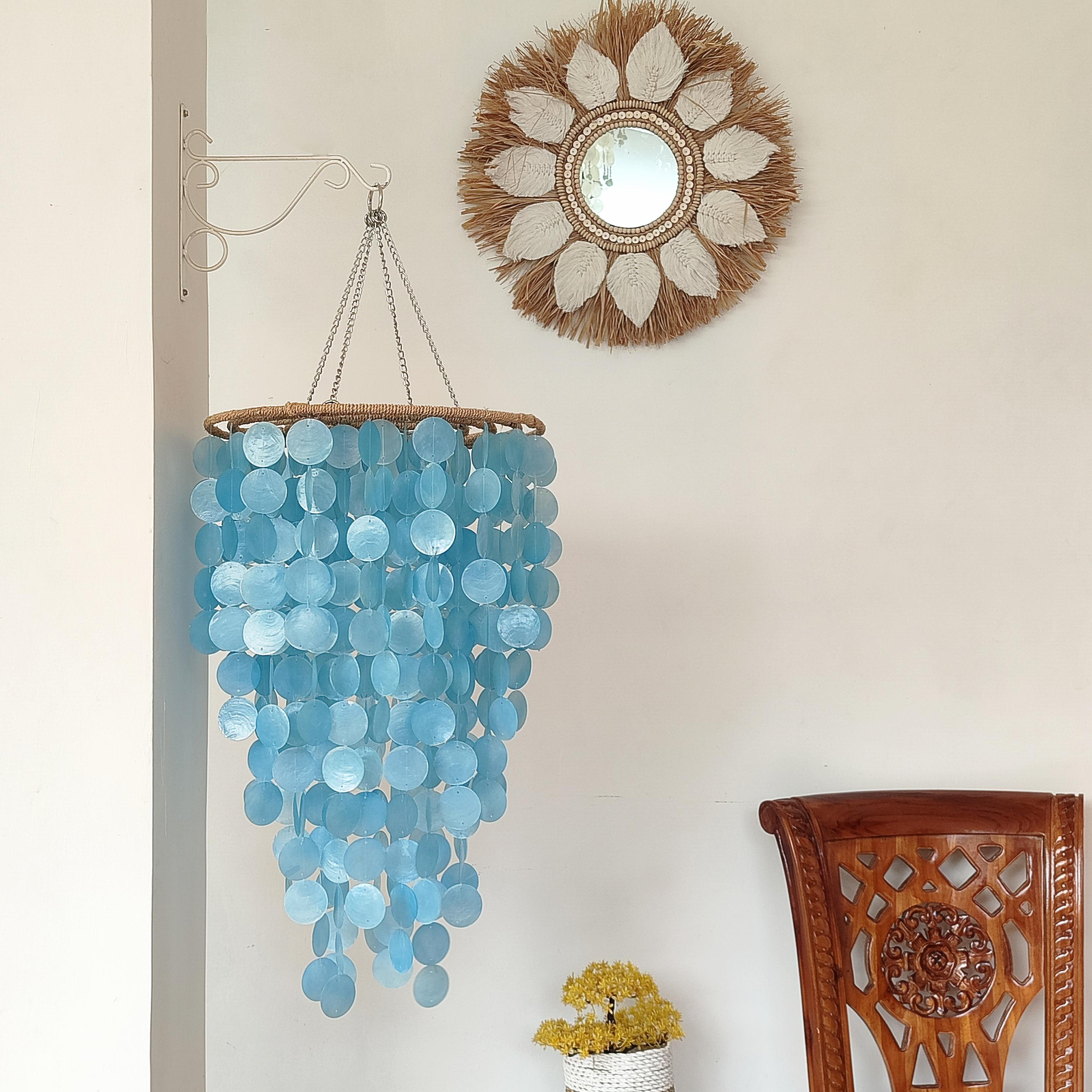 Capiz Shell Chandelier, Lamp Shade, Ceiling Lighting Pendant, Boho ...