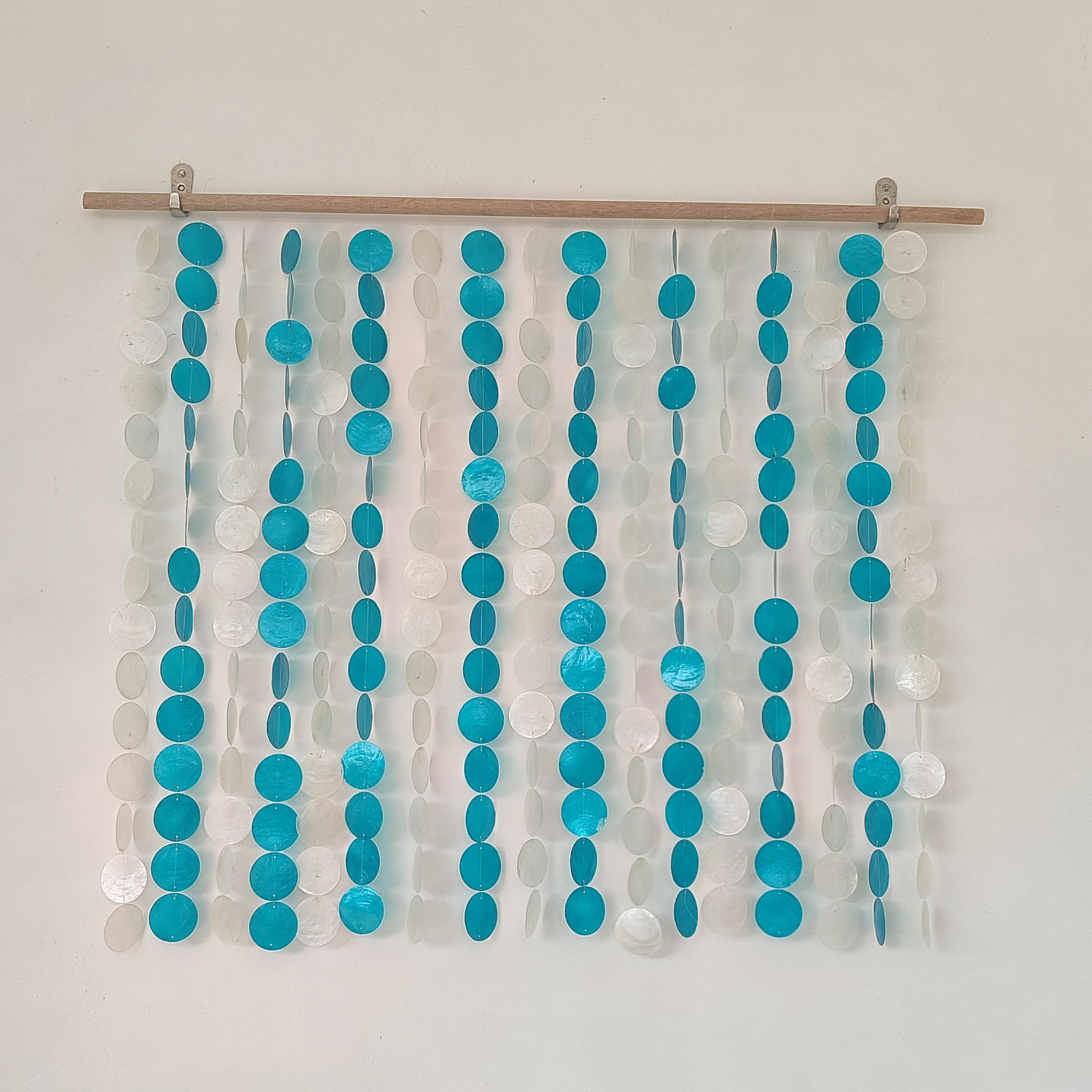 Natural Capiz Shell Curtain: Coastal Wall Art Decor - Etsy