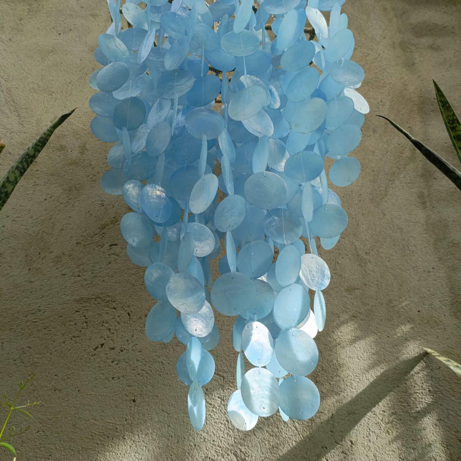 Capiz Shell Chandelier, Lamp Shade, Ceiling Lighting Pendant, Boho ...
