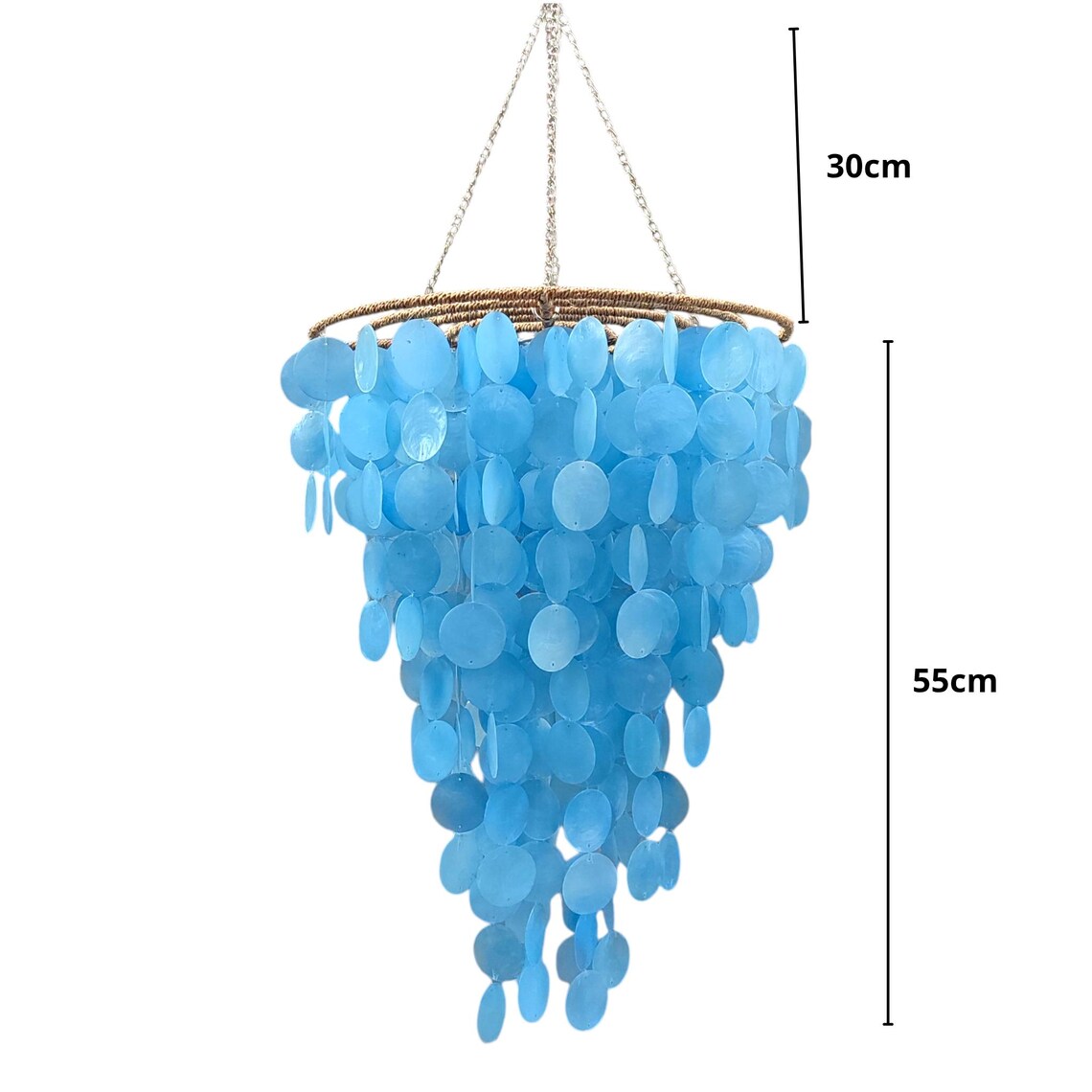 Capiz Shell Chandelier, Lamp Shade, Ceiling Lighting Pendant, Boho ...