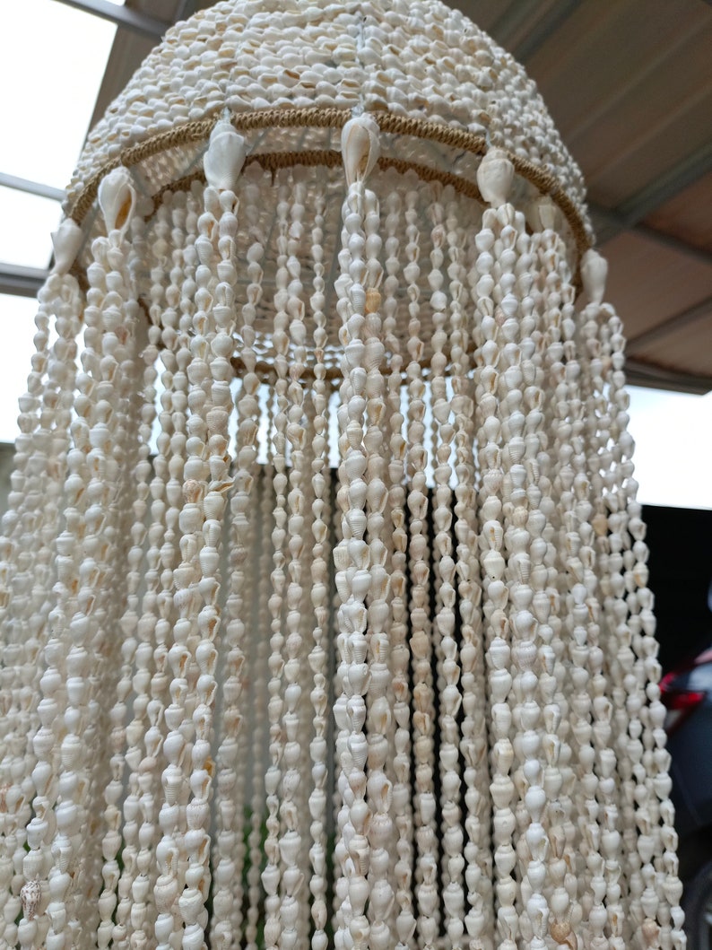 Natural Seashell Chandelier, Seashells Decoration - Etsy