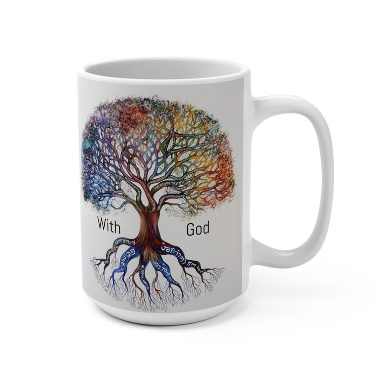Tree of Life Coffee Mug 72 Names of God in Aramaic With God All Things ...