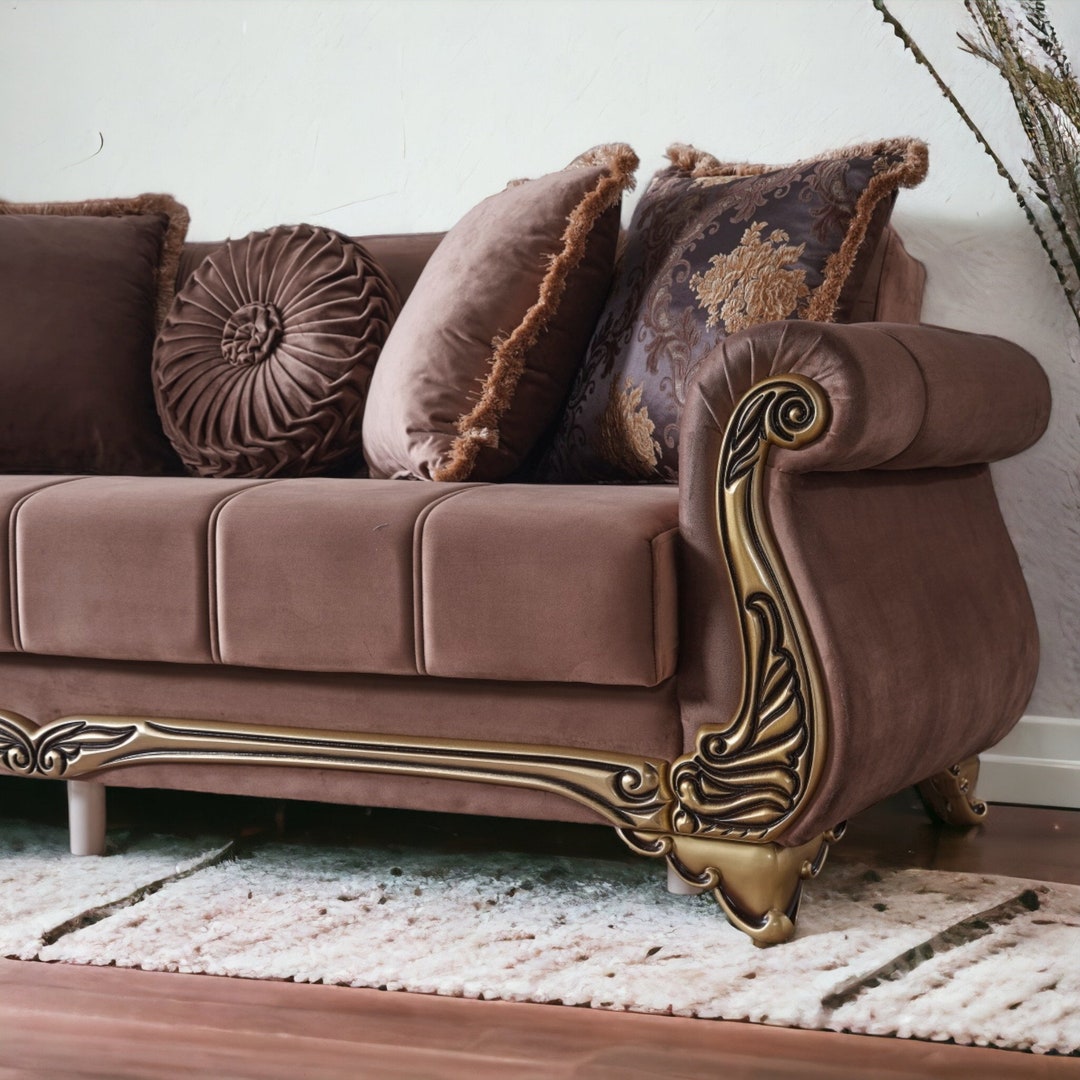 Traditional French Style Sofa, Convertible Sofa Bed, Handcrafted Couch ...